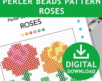 SUNFLOWERS Decoration Hama Fuse Beads Pyssla Present Templates Tutorial ...