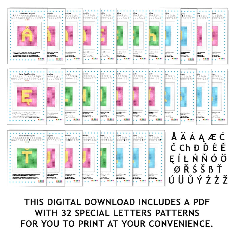 SPECIAL LETTERS SET Abc School Printable Templates Kids Crafts ...
