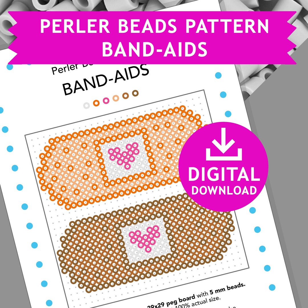 BAND-AIDS Craft Hama Fuse Beads Pyssla Present Templates Tutorial ...