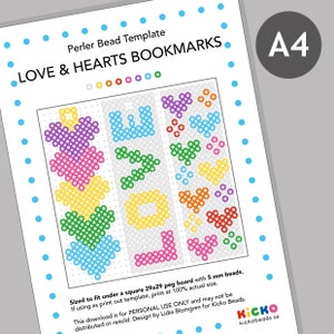 LOVE & HEARTS BOOKMARKS School Printable Templates Kids Crafts ...