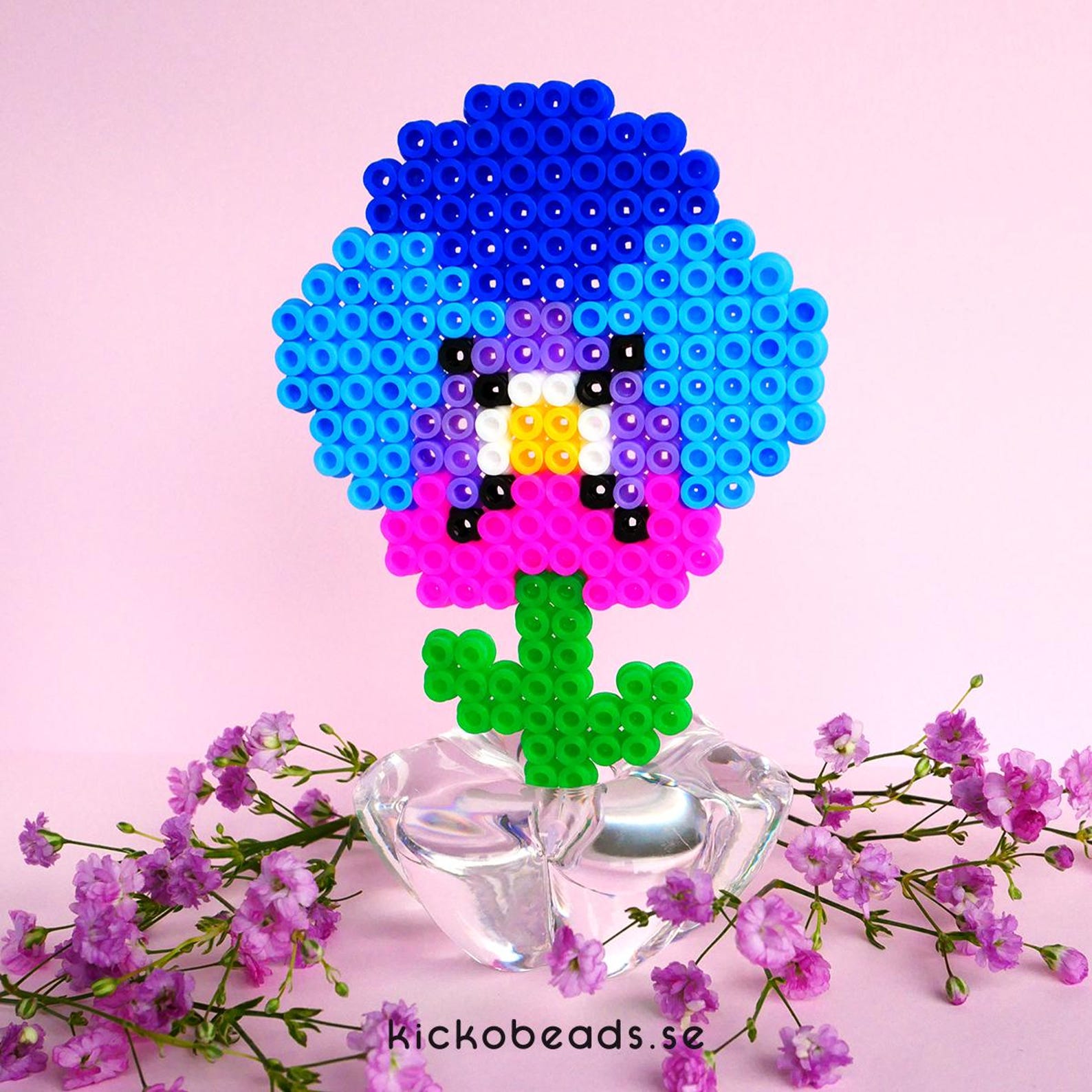 PANSY Perler Beads Spring Decoration Hama Fuse Beads Pyssla Present ...