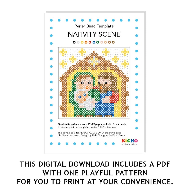 NATIVITY SCENE Xmas Baby Jesus Christmas Decoration Digital Download ...