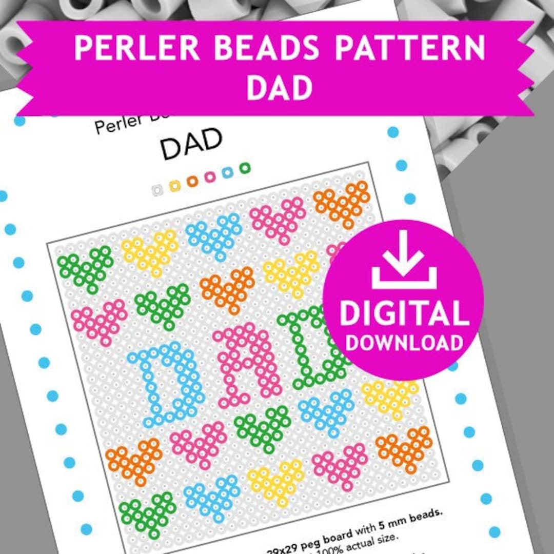 DAD Perler Beads Patterns Hama Fuse Beads Pyssla Nabbi Templates ...