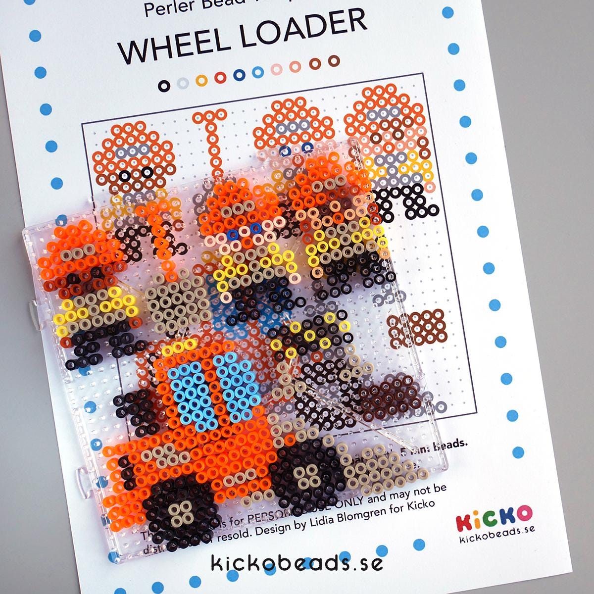 3x CONSTRACTION EQUIPMENT Trucks Perler Patterns, Hama Fuse Beads ...