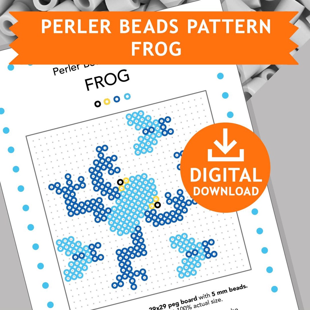 FROG Jungle Poison Kids Crafts Fuse Beads Perler Beads Hama Pyssla ...
