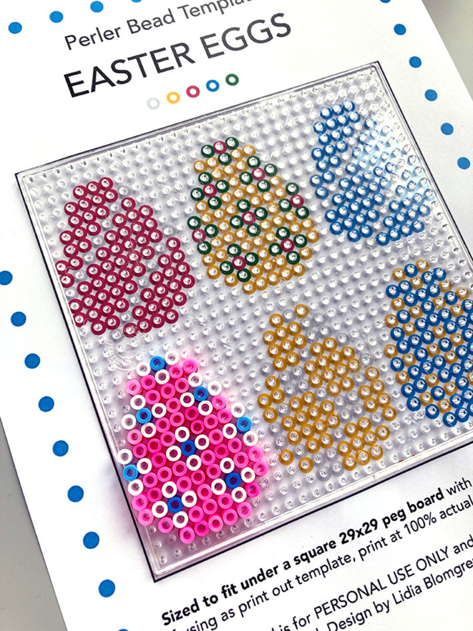 4x EASTER Perler Patterns, Decoration Hama Fuse Beads Pyssla Nabbi ...