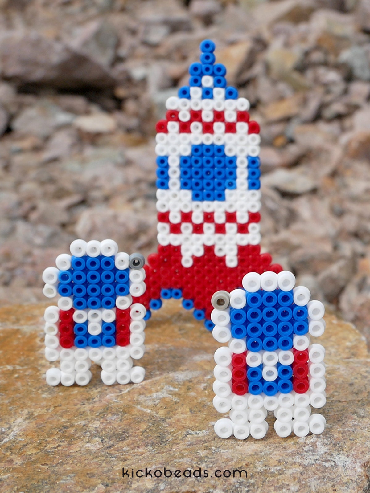 ROCKET Perler Patterns Kids Crafts Outer Space Fuse Bead Template Hama Pyssla Melty Rocket ...