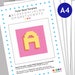ALPHABET - 26 LETTERS English ABC School Printable Templates Kids ...