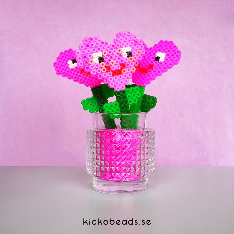 HEART SHAPED FLOWERS for Valentine's Day Gift Kids Crafts Fuse Beads ...