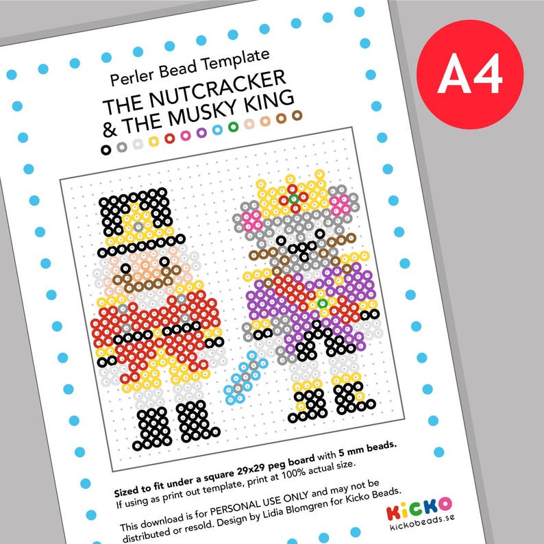 The NUTCRACKER & the MUSKY KING X-mas Decor Christmas Crafts Perler ...