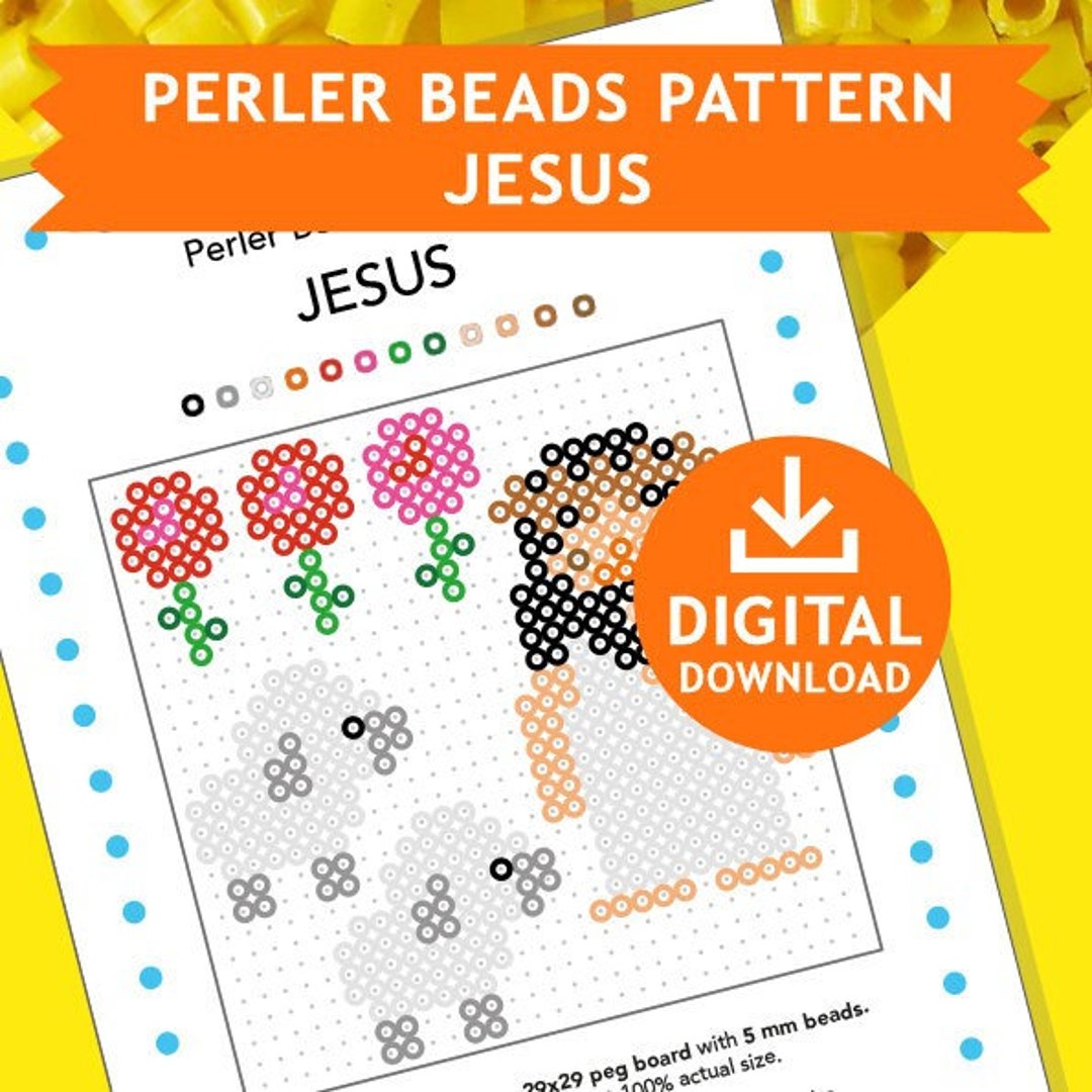 JESUS Easter Decoration Hama Fuse Beads Pyssla Present Templates ...