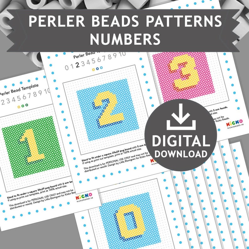 NUMBER SET Printable Pattern Templates Kids Crafts Preschool ...