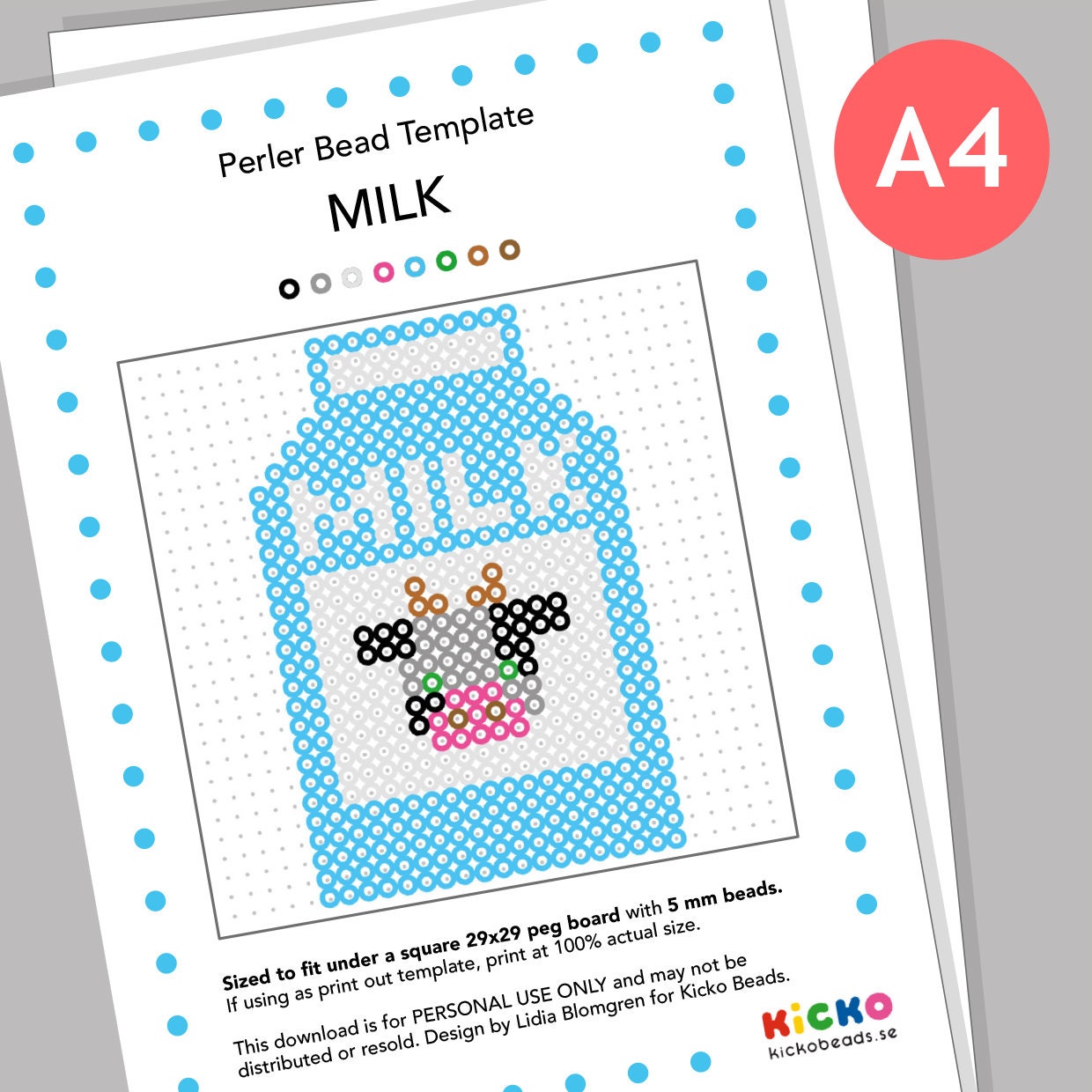 MILK and JUICE Kids Crafts Hama Beads Idea Perler Beads Patterns ...