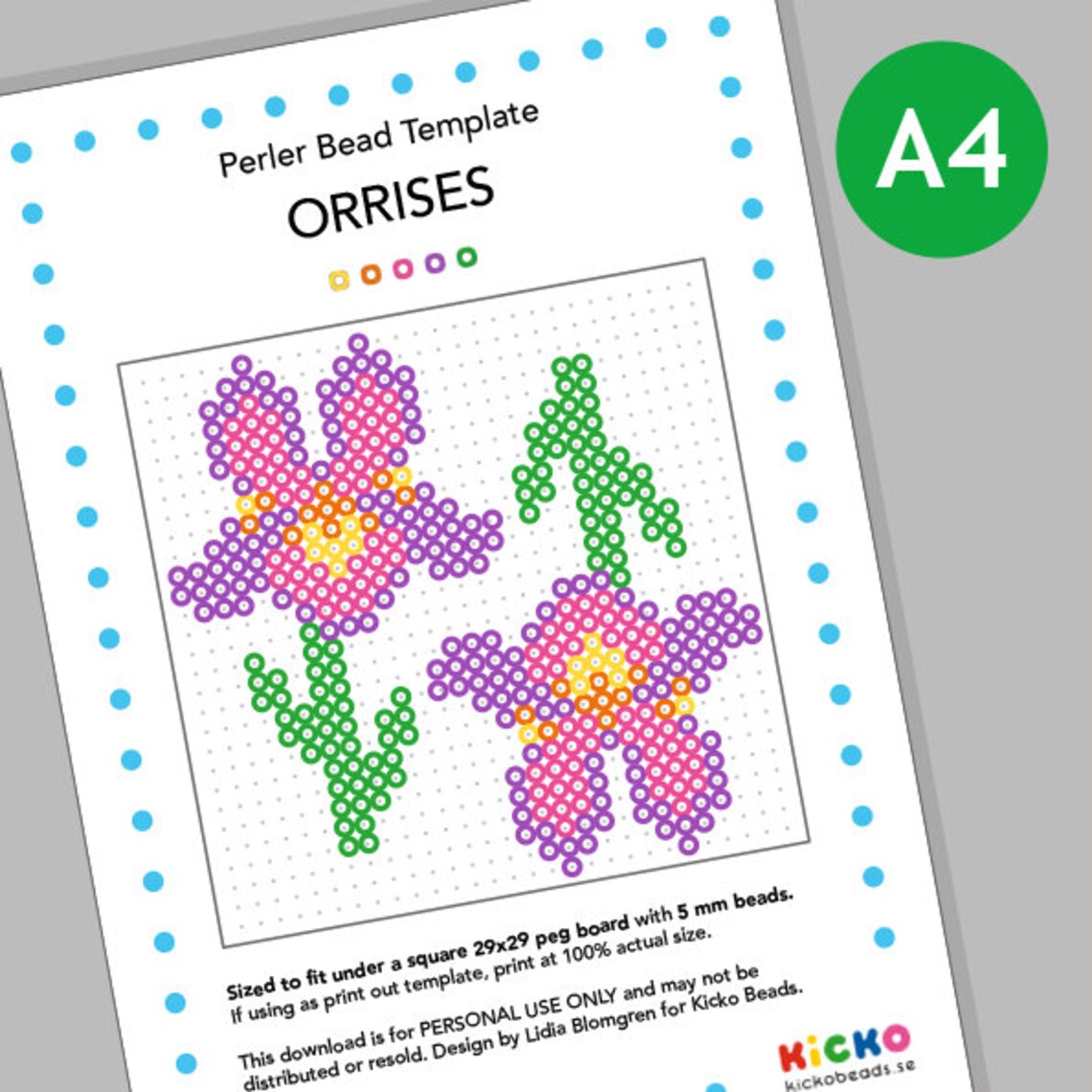 ORRISES Home Decoration Hama Fuse Beads Pyssla Present Templates ...