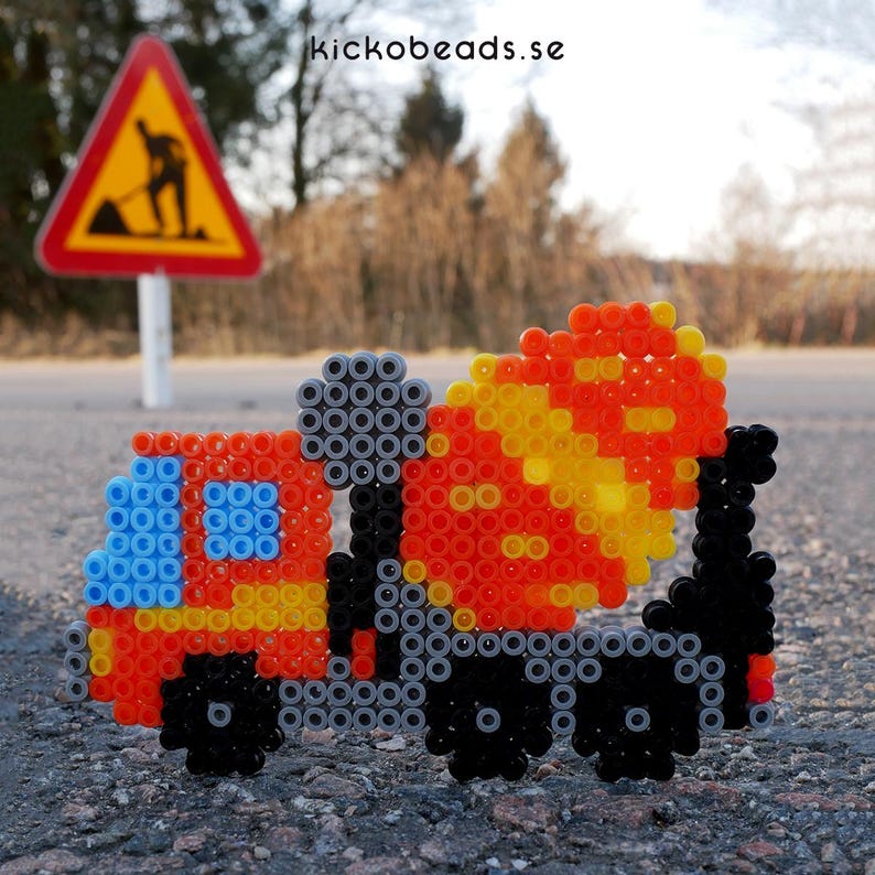 CEMENT MIXER TRUCK Perler Beads Patterns, Decoration Hama Fuse Beads ...