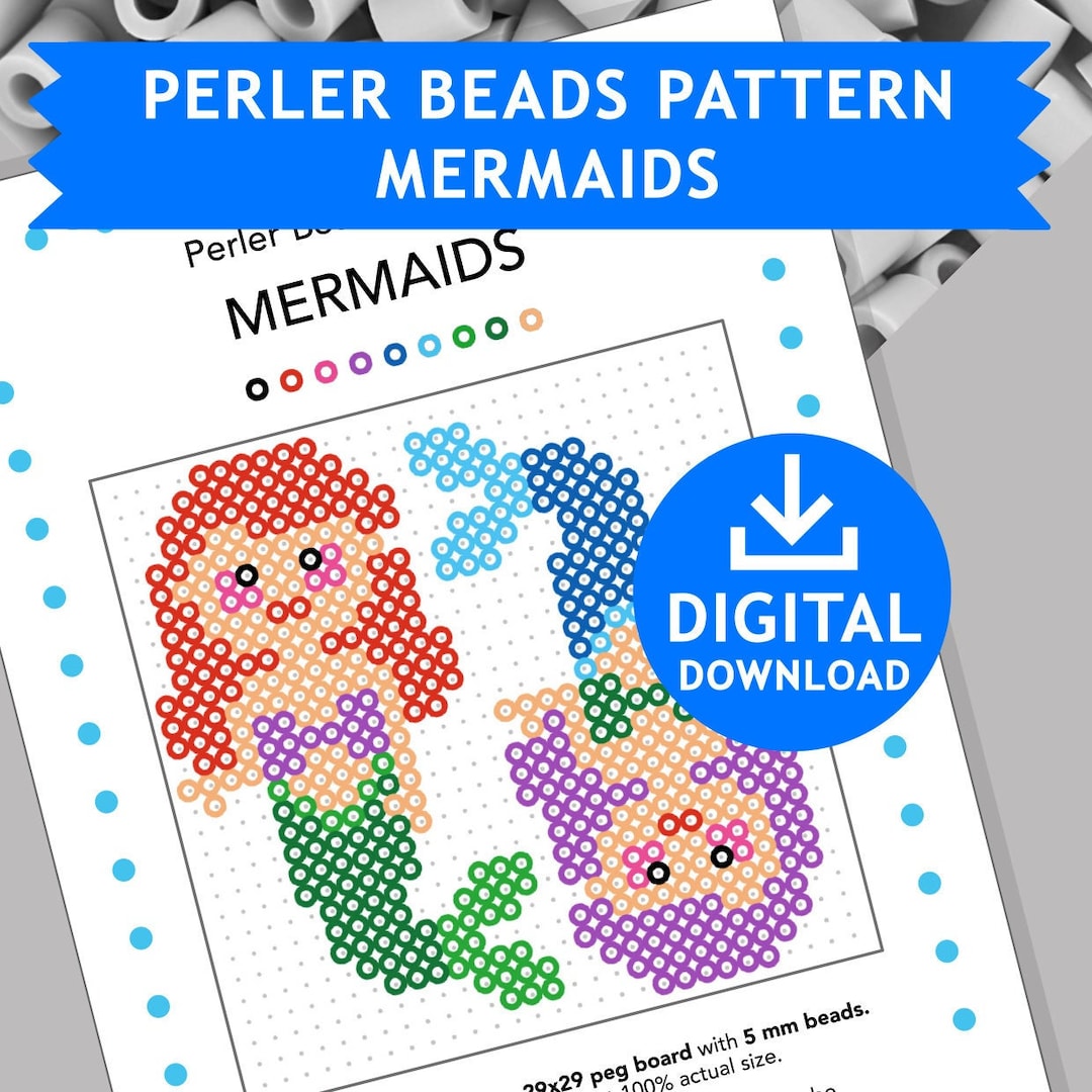 MERMAIDS Kids Crafts Perler Beads Ideas Hama Beads Pattens Sea Life ...