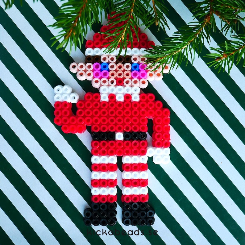 Christmas Elves Fuse Beads Templates Printable Pattern Perler Kids ...