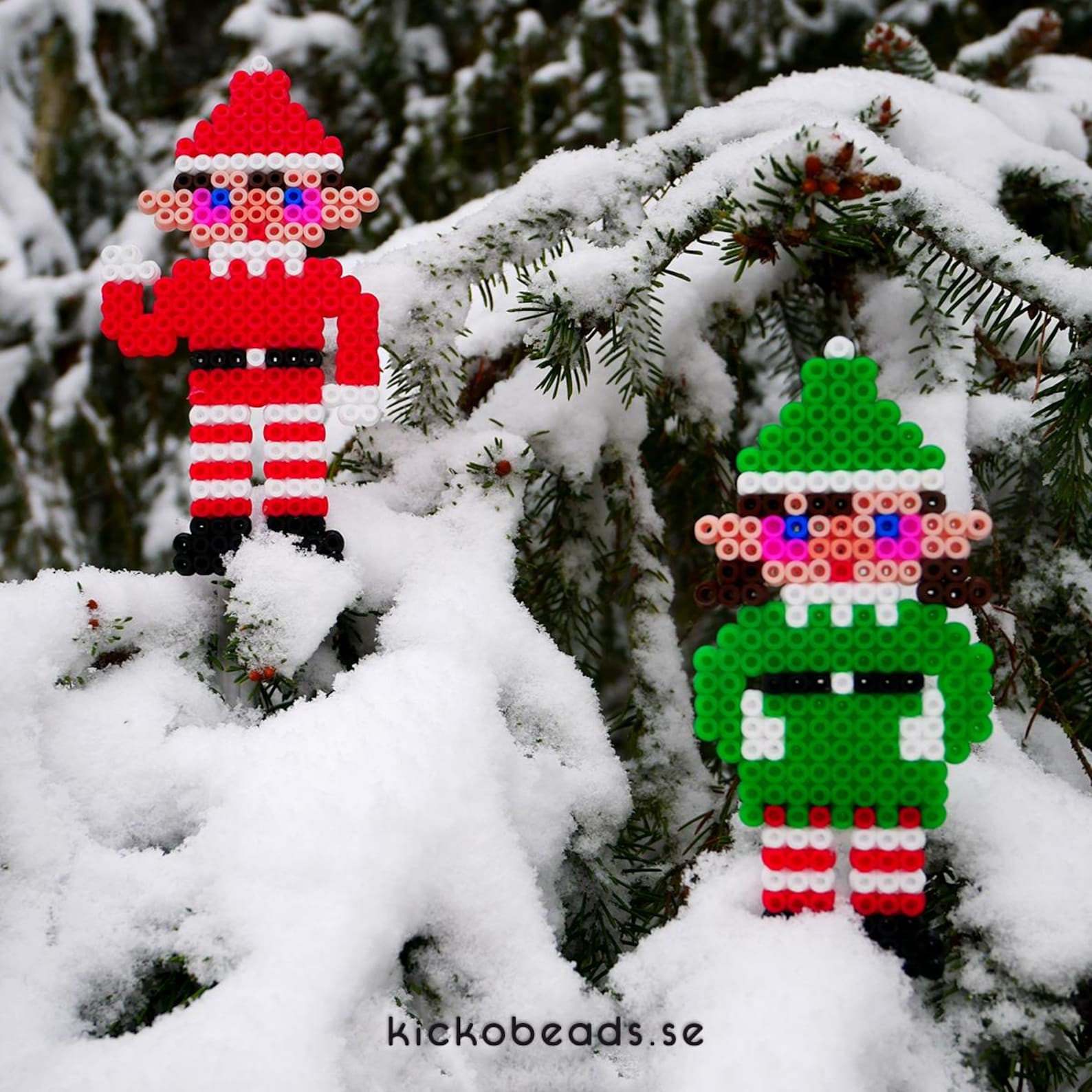 Christmas Elves Fuse Beads Templates Printable Pattern Perler Kids ...