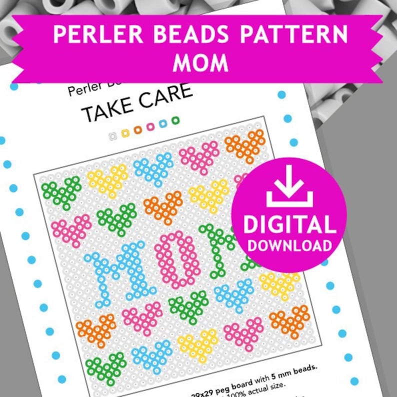 MOM Perler Patterns, Mama Mamma Mum Hama Fuse Beads Pyssla Nabbi ...