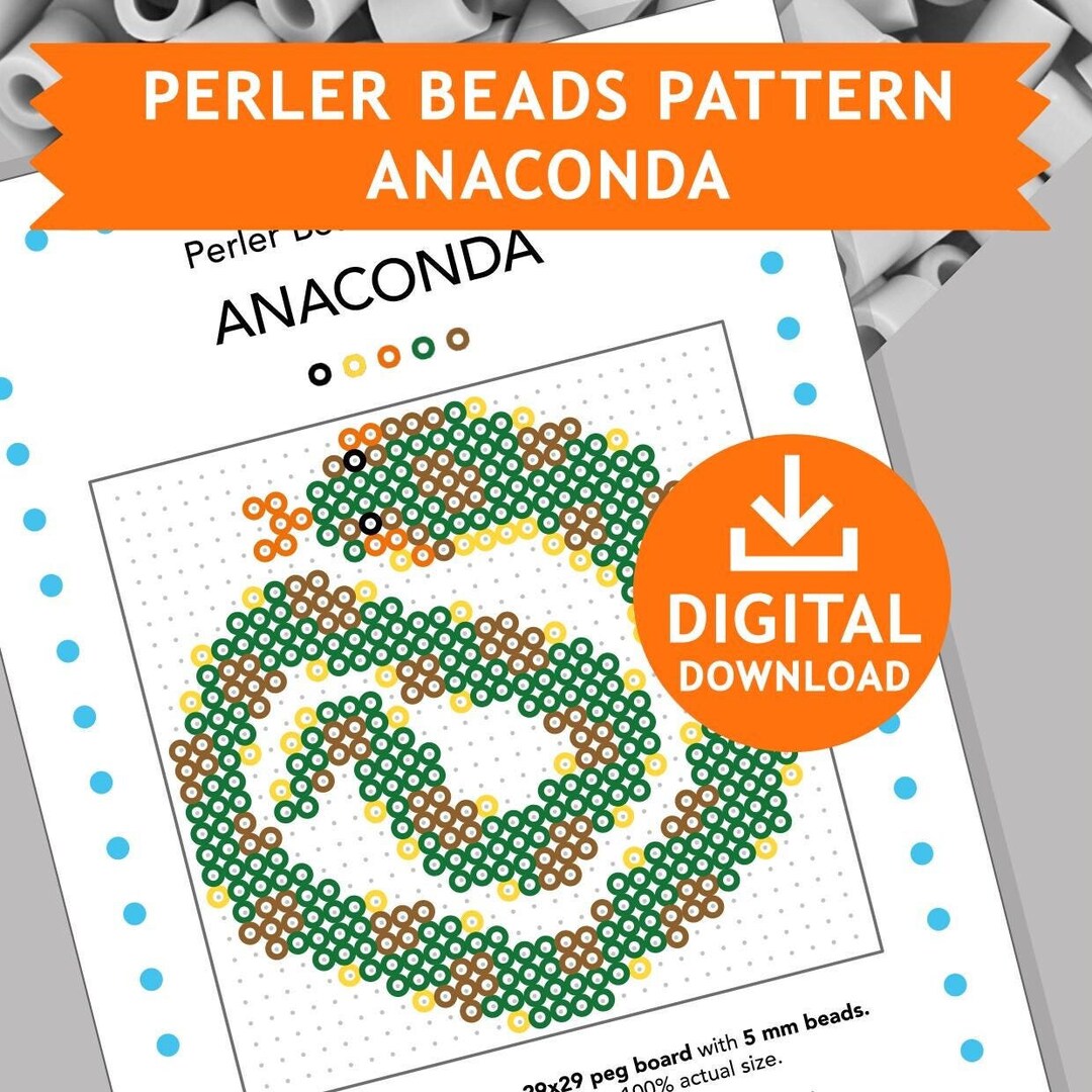 ANACONDA Decoration Hama Fuse Beads Bird Pyssla Forest Templates ...