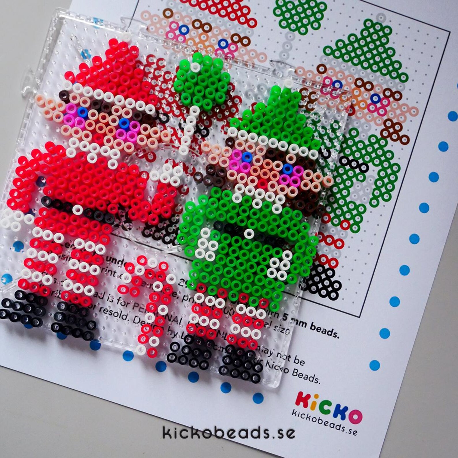 Christmas Elves Fuse Beads Templates Printable Pattern Perler Kids ...