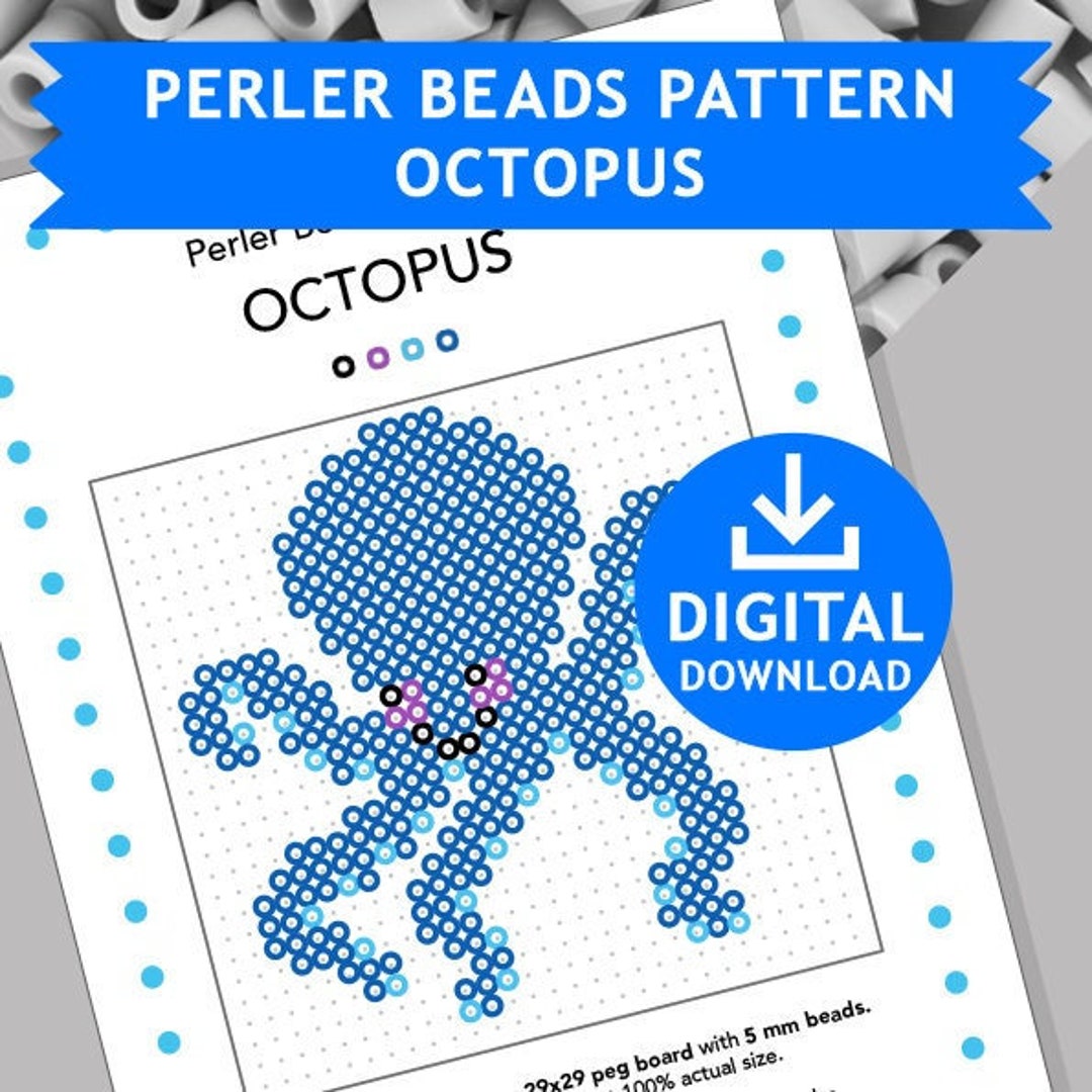OCTOPUS, Vehicles Kids Craft Fuse Beads Pyssla Present Templates ...