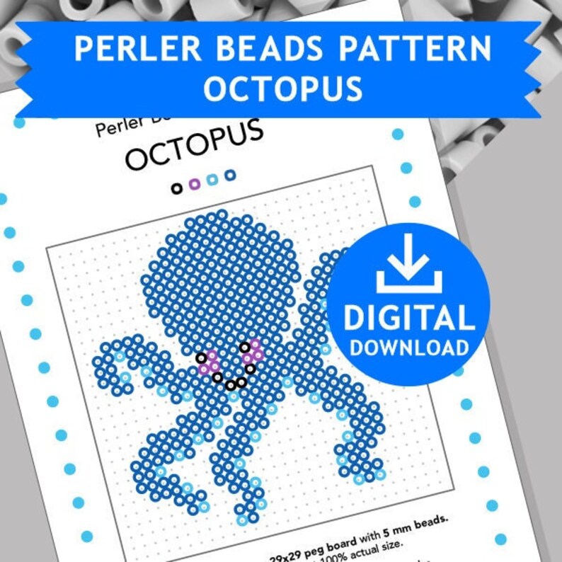 OCTOPUS, Vehicles Kids Craft Fuse Beads Pyssla Present Templates ...