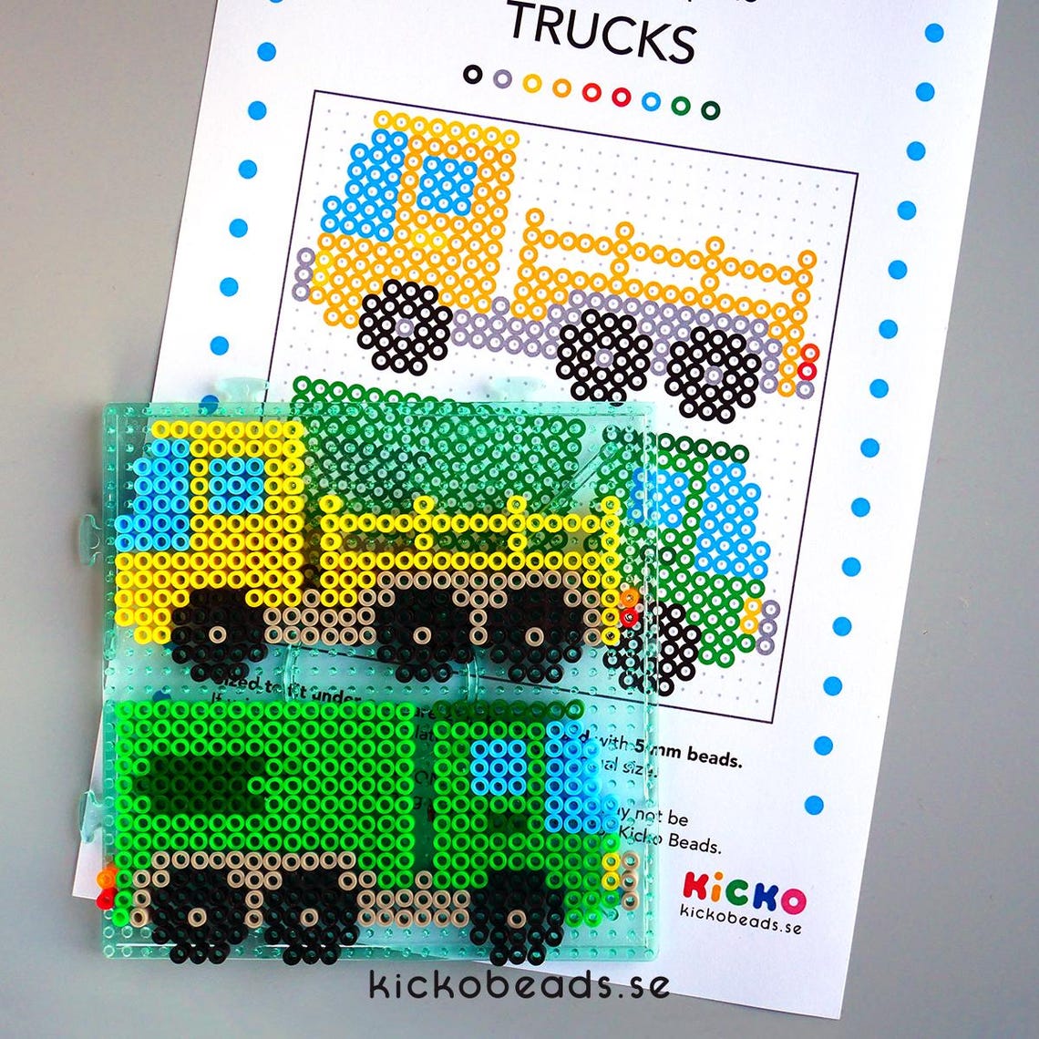 6x VEHICLES Perler Patterns, Decoration Hama Fuse Beads Pyssla Present ...