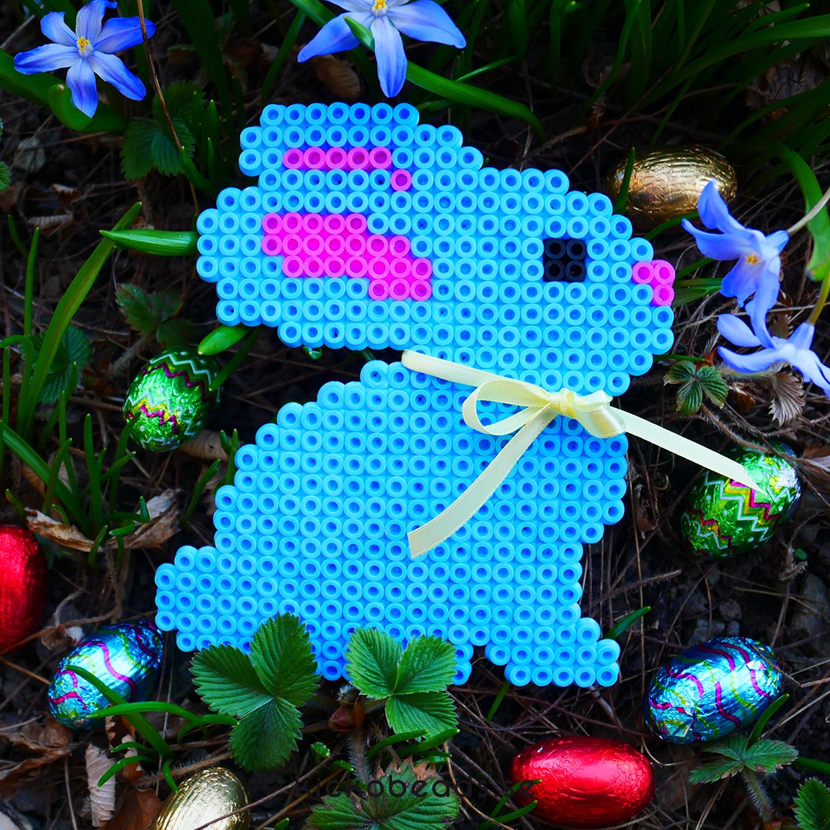 BUNNY Perler Bead Pattern: Easter Craft Template (digital Download) - Etsy