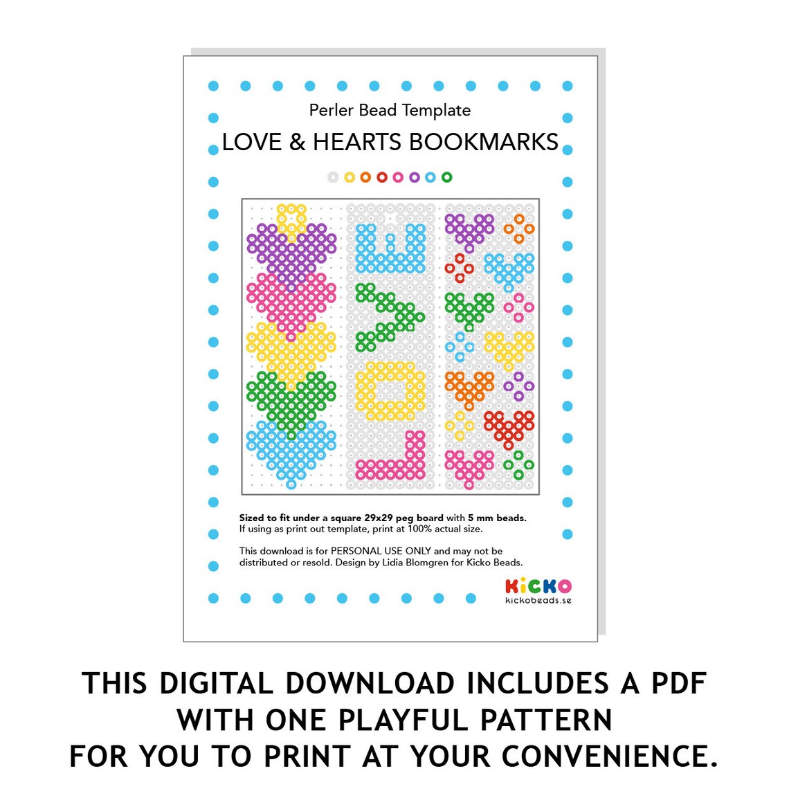 LOVE & HEARTS BOOKMARKS School Printable Templates Kids Crafts ...