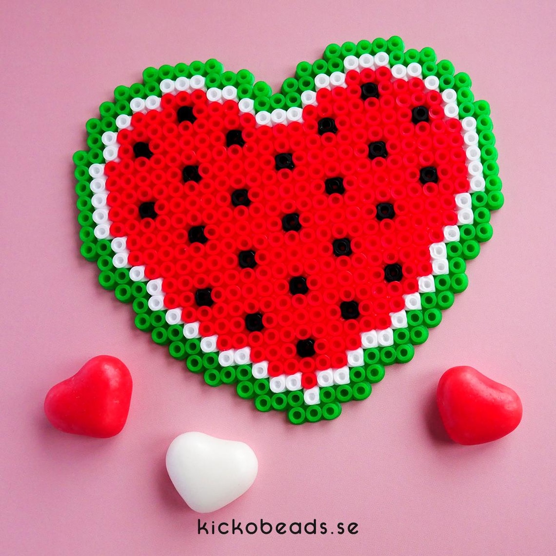 3x FRUITY HEARTS Kids Crafts Fuse Beads Templates Perler Beads Patterns ...