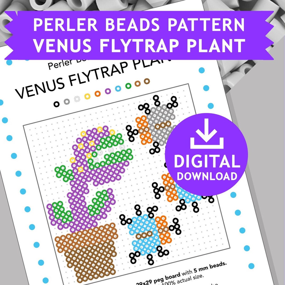 VENUS FLYTRAP PLANT Halloween Kids Crafts Fuse Beads Ideas Reeler Beads ...