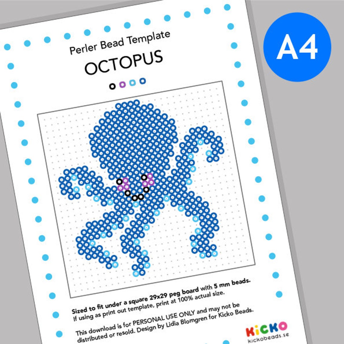 OCTOPUS, Vehicles Kids Craft Fuse Beads Pyssla Present Templates ...