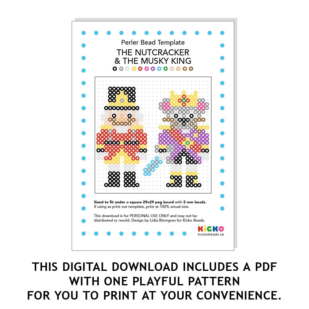The NUTCRACKER & the MUSKY KING X-mas Decor Christmas Crafts Perler ...