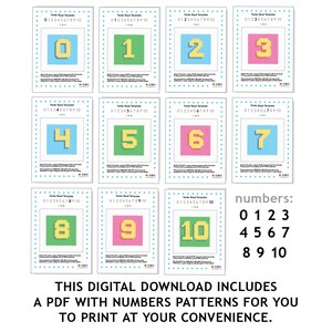 NUMBER SET Printable Pattern Templates Kids Crafts Preschool ...