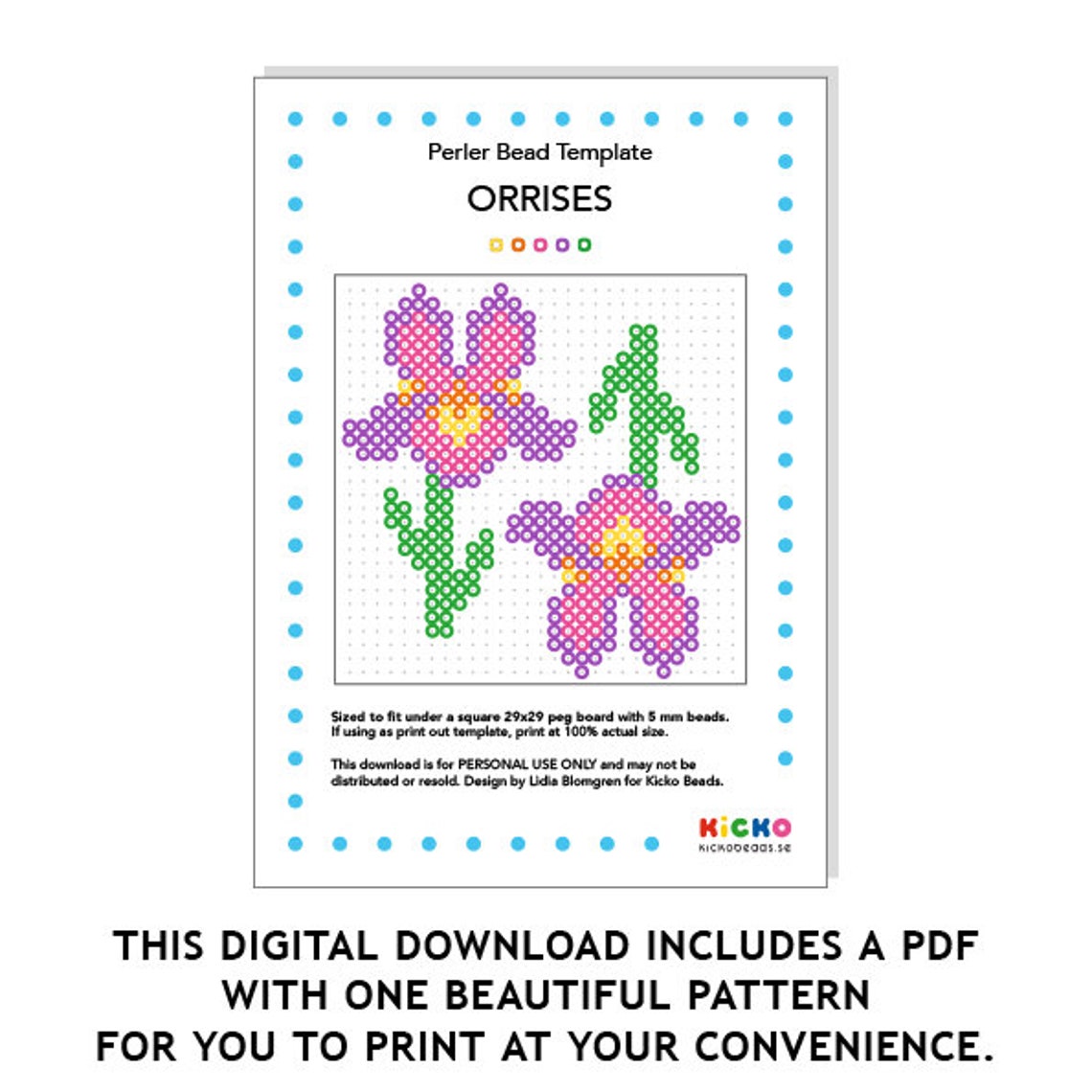 ORRISES Home Decoration Hama Fuse Beads Pyssla Present Templates ...