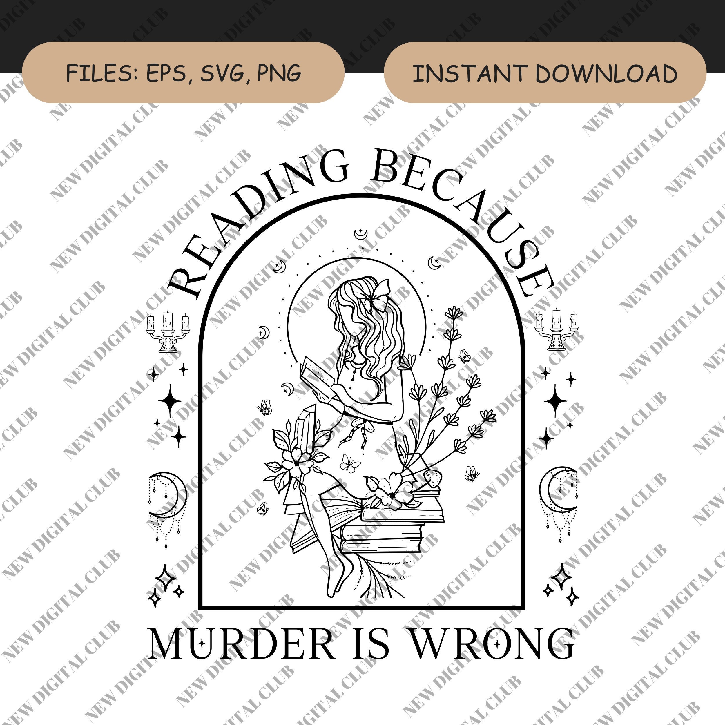 Reading Graphic Tee SVG the Reader Svg Book Lover Svg - Etsy