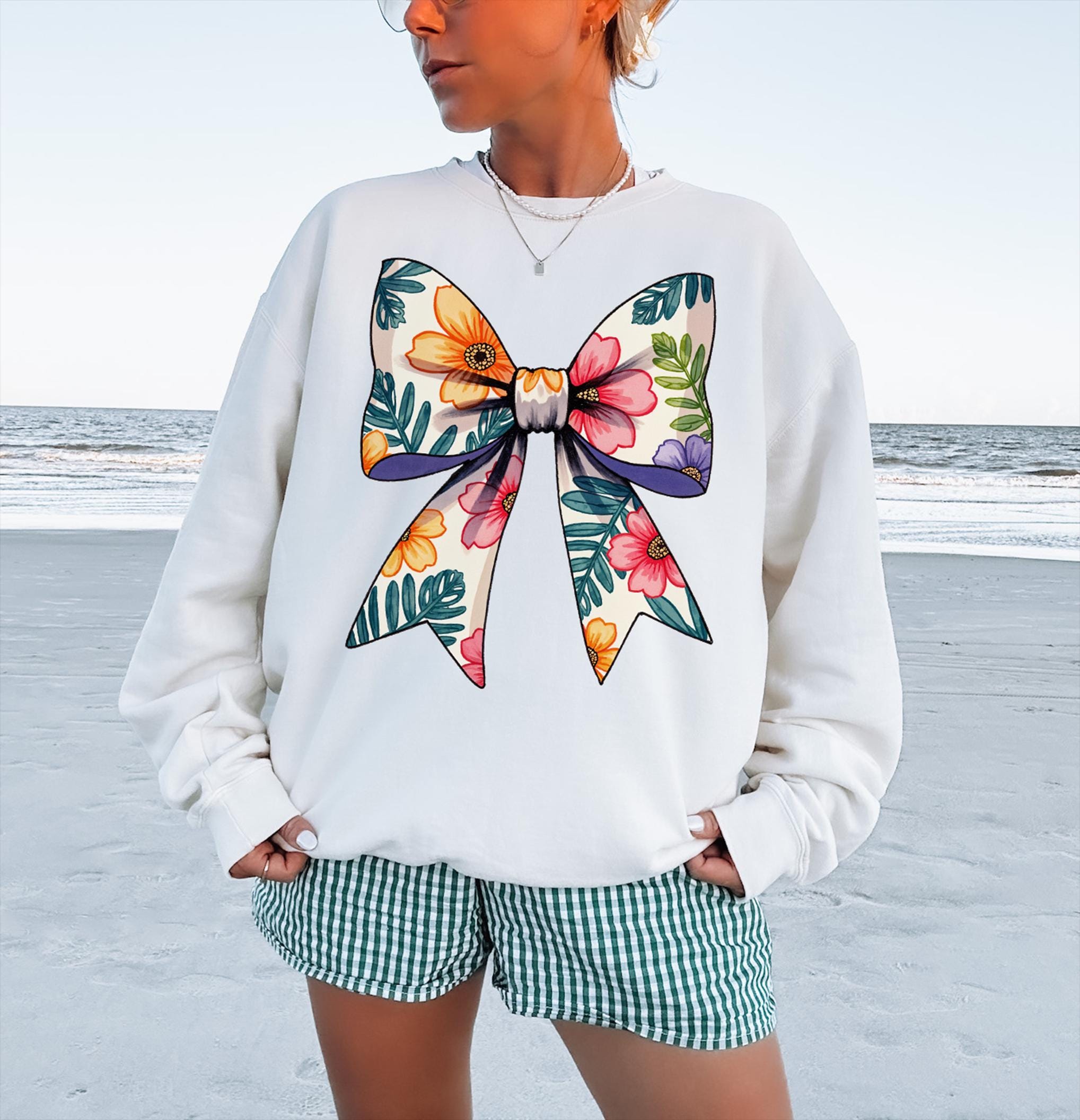 Summer Coquette Bow PNG, Summer Bow Png, Retro Summer Png, Beach Png ...