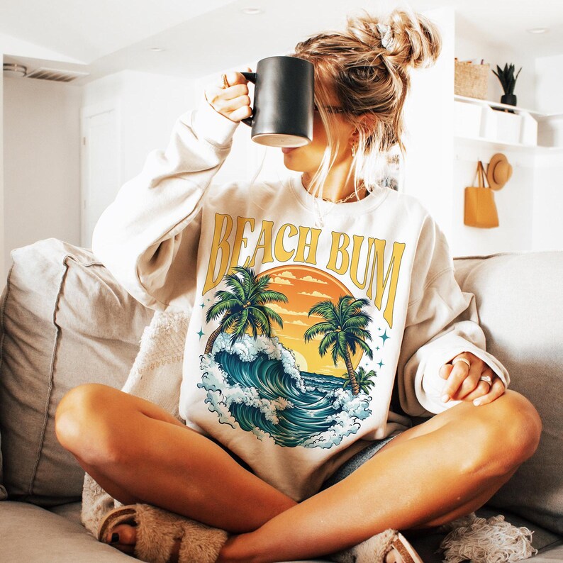 Beach Bum Summer Png, Retro Summer PNG for Sublimation, Coconut Girl ...