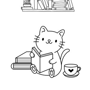 Printable Cat Colouring Pages Digital Download - Etsy