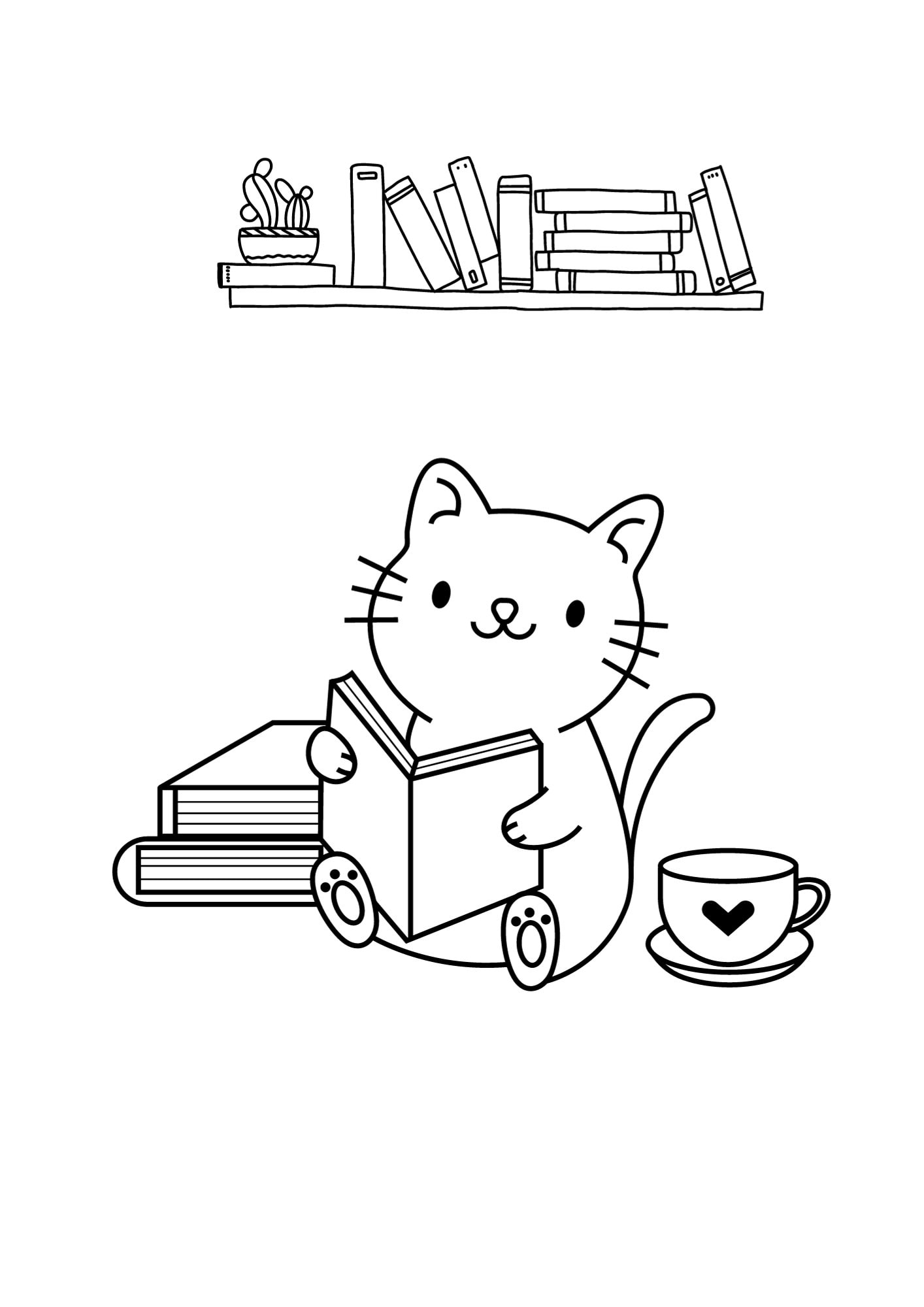 Printable Cat Colouring Pages Digital Download - Etsy