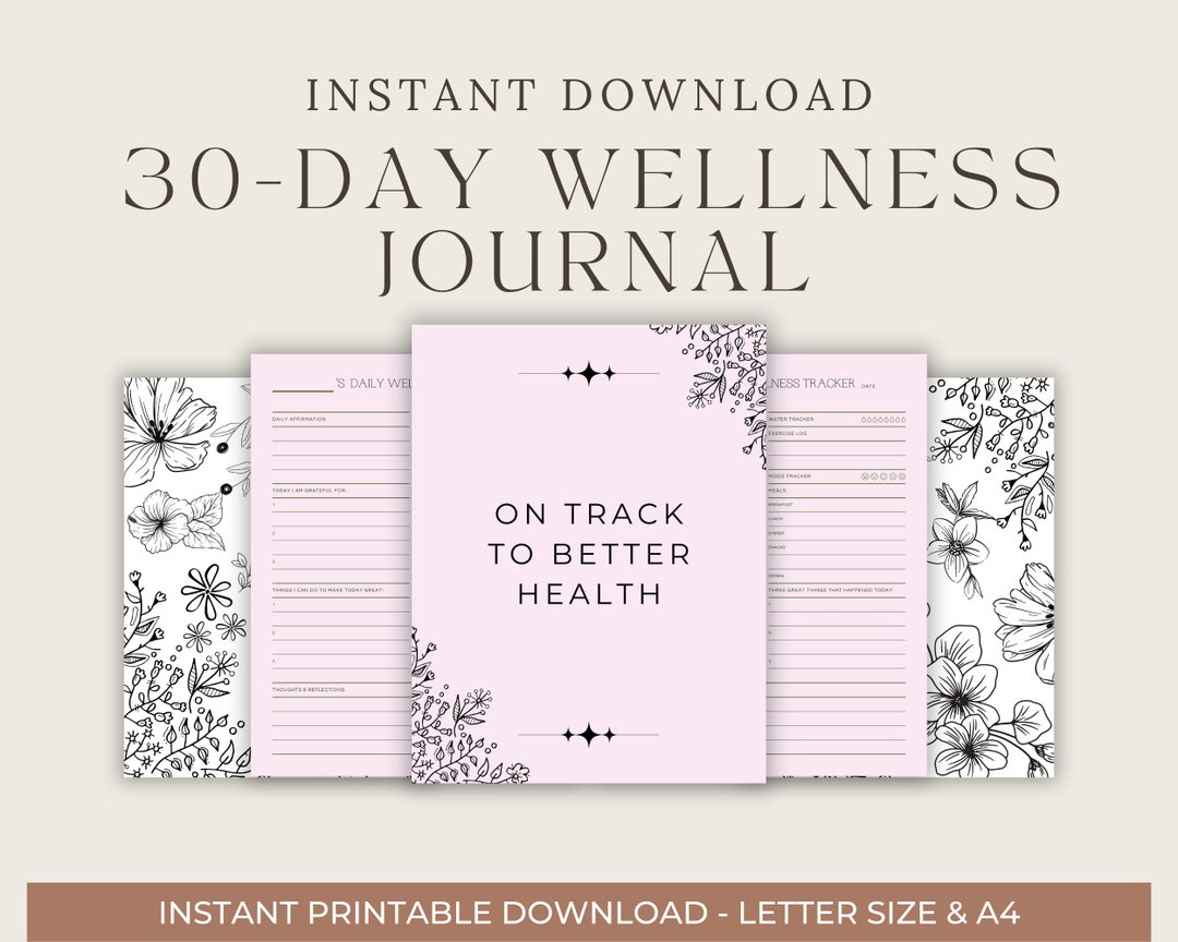 Printable Monthly Mental Health and Mood Tracker and Journal for Self ...