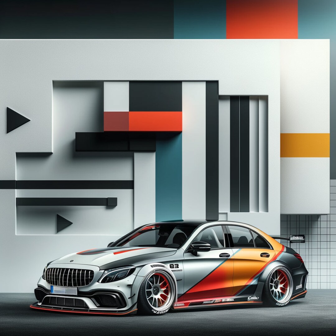 Mercedes C63 AMG, Modern Art, Digital Art, Mockups, Digital Download ...