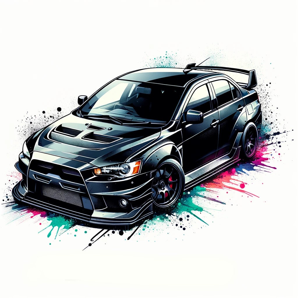 Mitsubishi Lancer EVO 10, Digital Art, Mockups, Digital Download, PNG ...