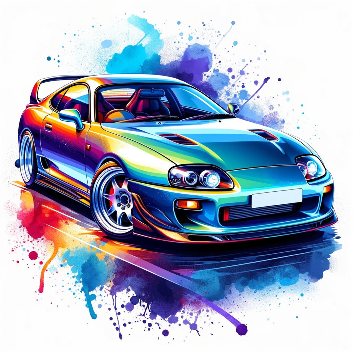 Toyota Supra Mk4, JDM, Digital Art, Mockups, Digital Download, PNG ...