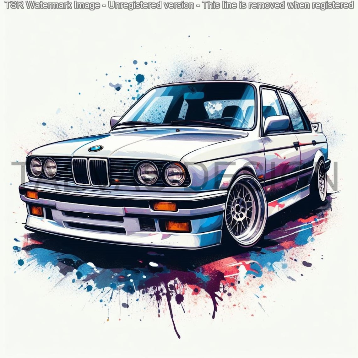 BWM E30 3 Series, Digital Art, Mockups, Digital Download, PNG, Sticker ...