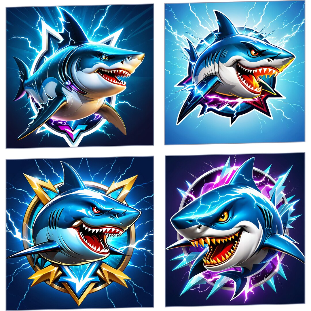 Lightning Shark Gaming Logo Avator Profile Picture Professional E ...