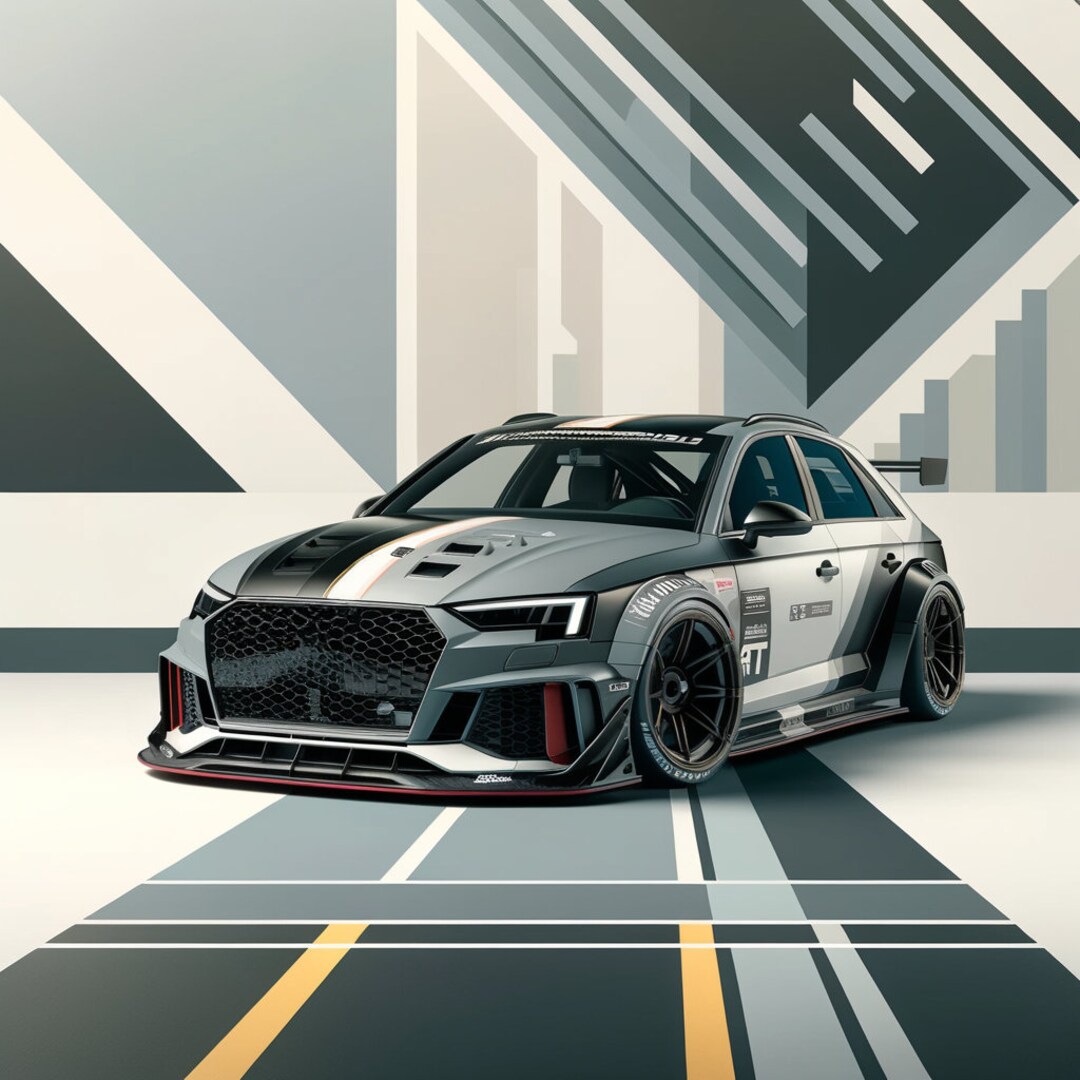 Audi RS4, Modern Art, Digital Art, Mockups, Digital Download, Poster ...
