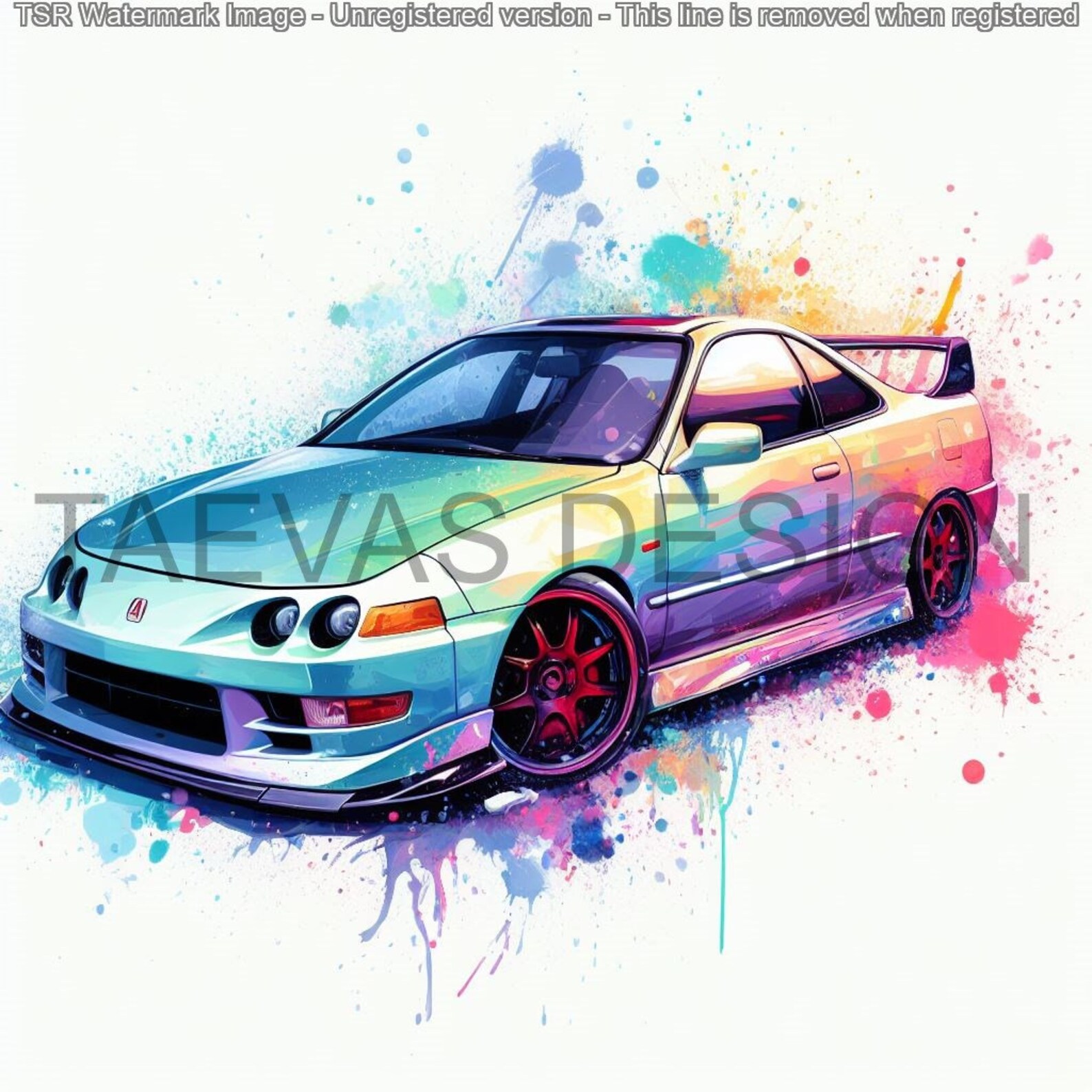 Honda Integra Type R DC2 JDM Digital Art Mockups Digital - Etsy