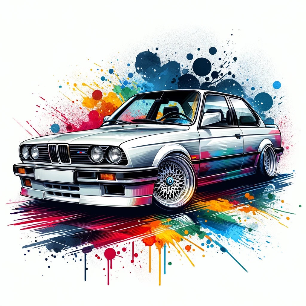 BWM E30 320 M3, Digital Art, Mockups, Digital Download, PNG, Poster ...